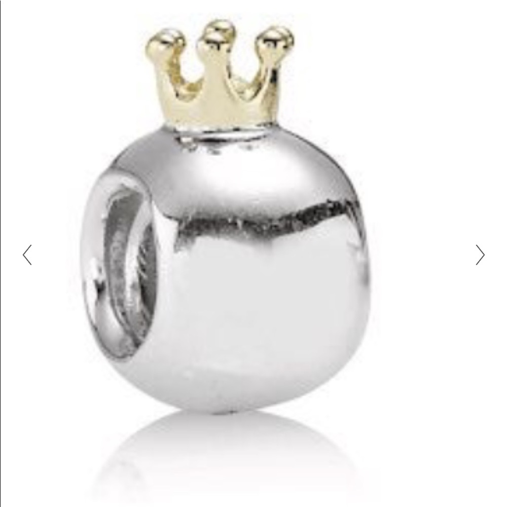 Pandora. 925 Ale Rare Retired 14k Gold & Silver Kings… - Gem